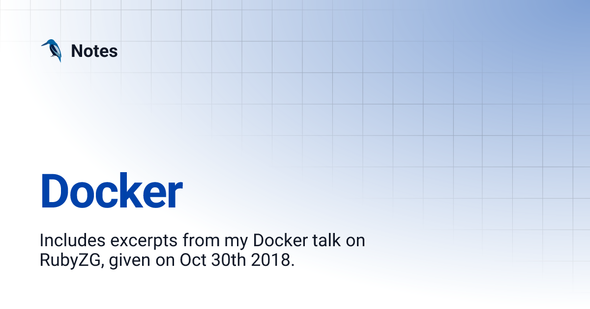 Docker | Notes